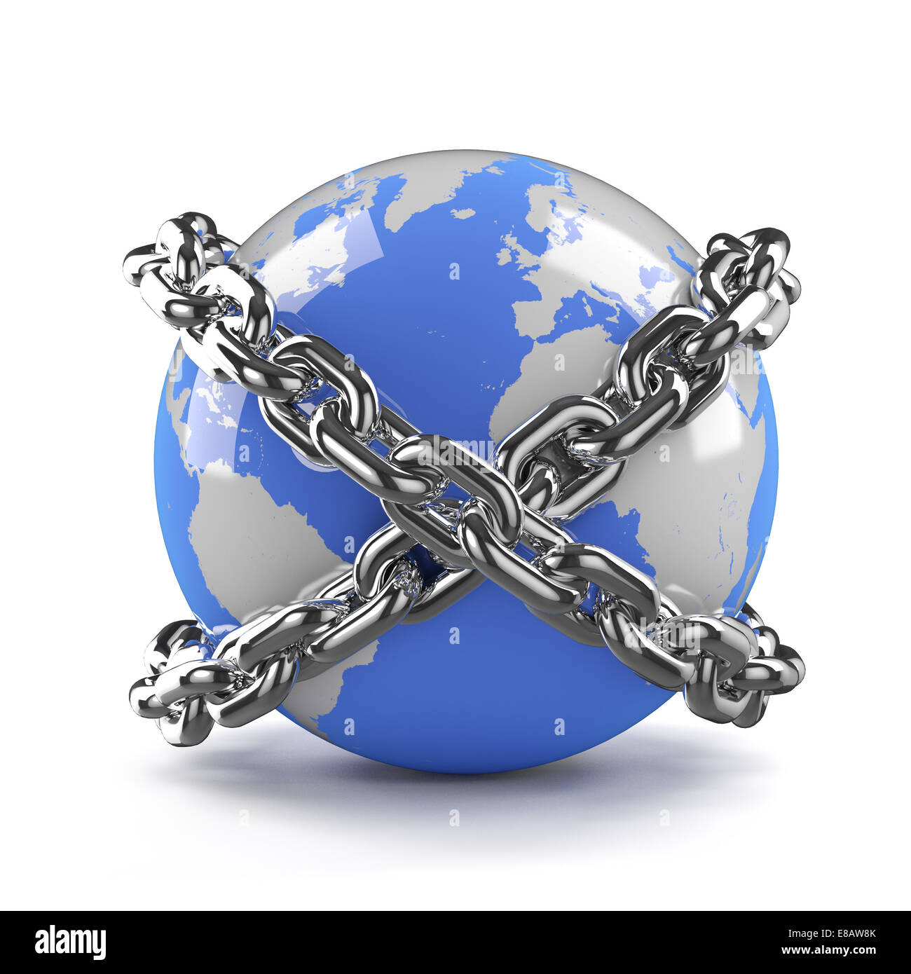 Chained world globe hi-res stock photography and images - Alamy