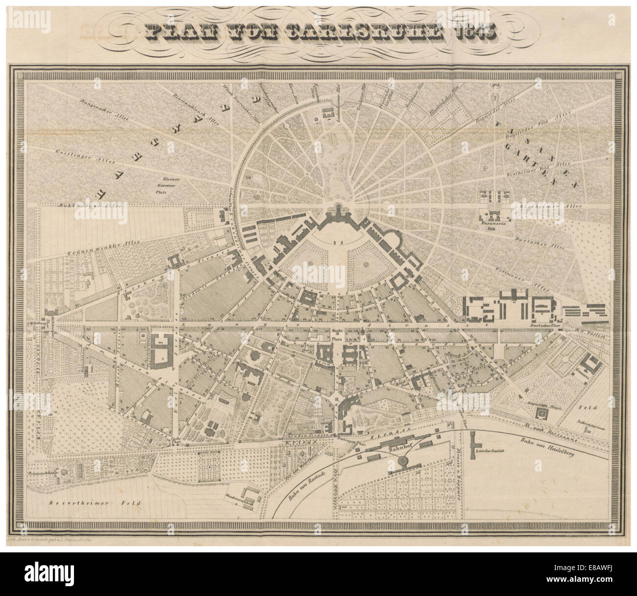 Map of karlsruhe hi-res stock photography and images - Alamy