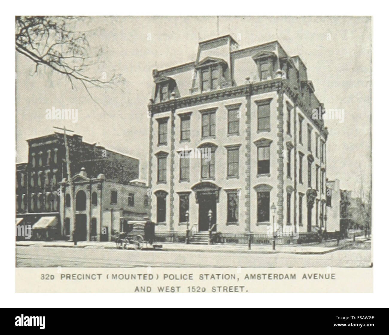 An illustration from 1893 depicting the 32nd Precinct Mounted Police ...