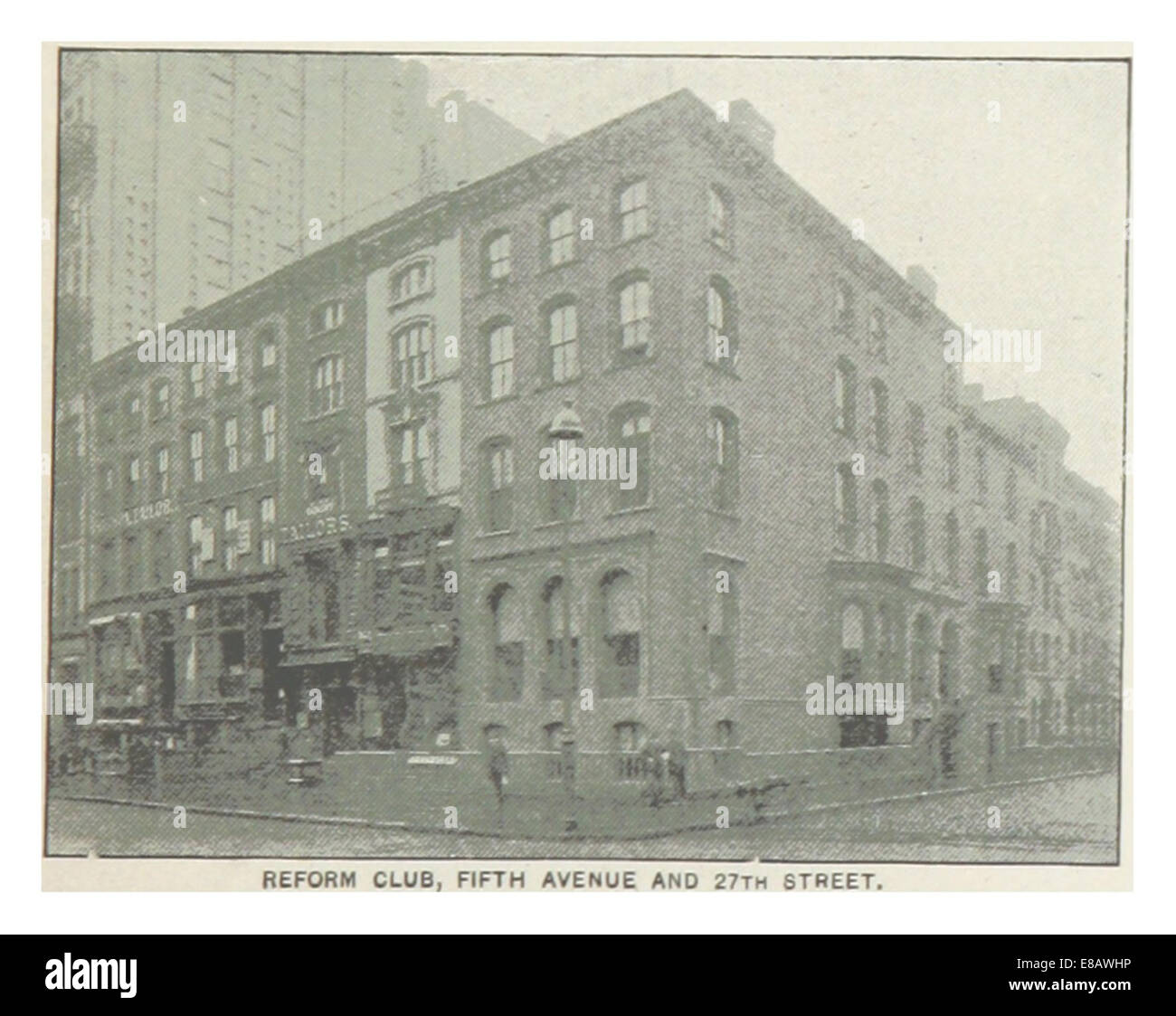 This 1893 illustration shows the Reform Club, located at Fifth Avenue ...