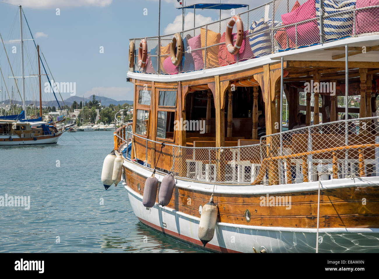 Boats in Bodrum port Turkey Stock Photo - Alamy