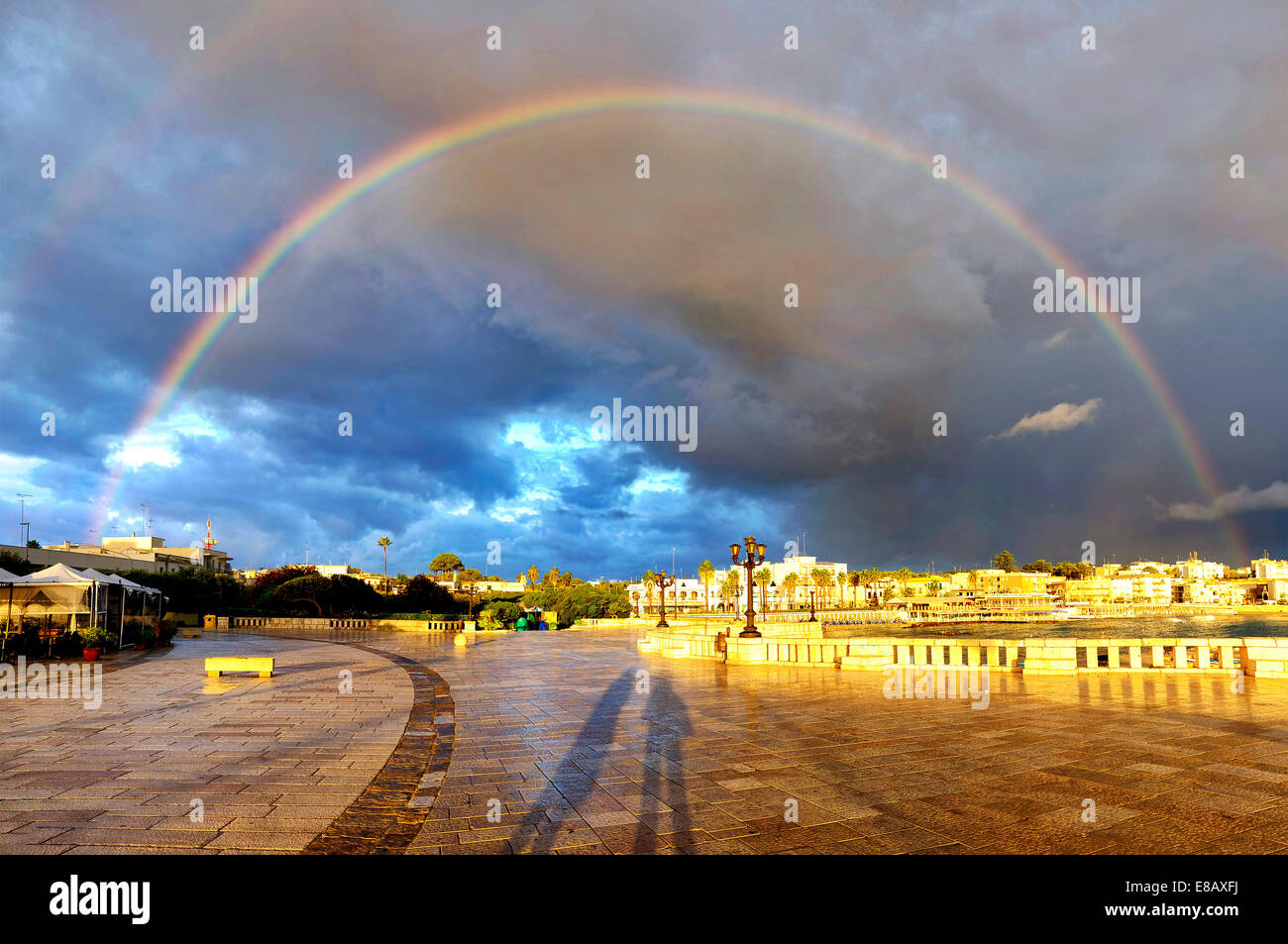 Sunrise double rainbow over hi-res stock photography and images - Alamy