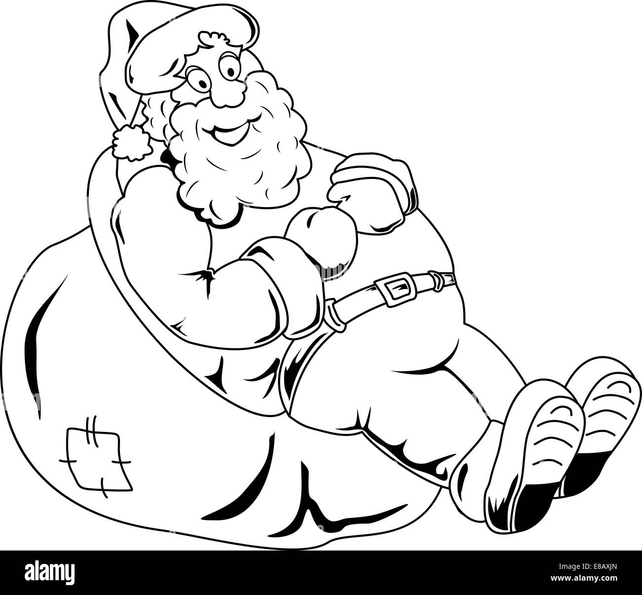 Funny santa claus Black and White Stock Photos & Images - Alamy