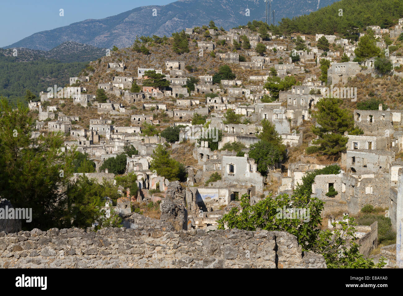 Ruins Kayakoy Fethiye Stock Photo - Alamy