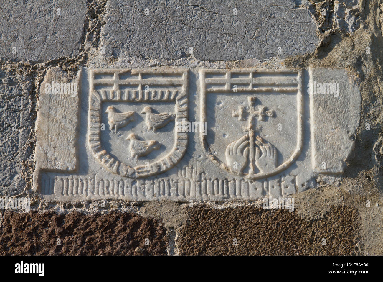 Knight Symbols Bodrum Castle Mugla Turkey Stock Photo - Alamy