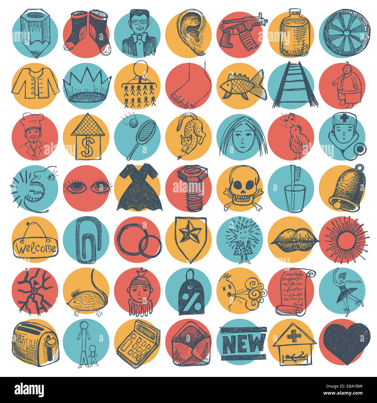 Hand draw ear icon Cut Out Stock Images & Pictures - Alamy