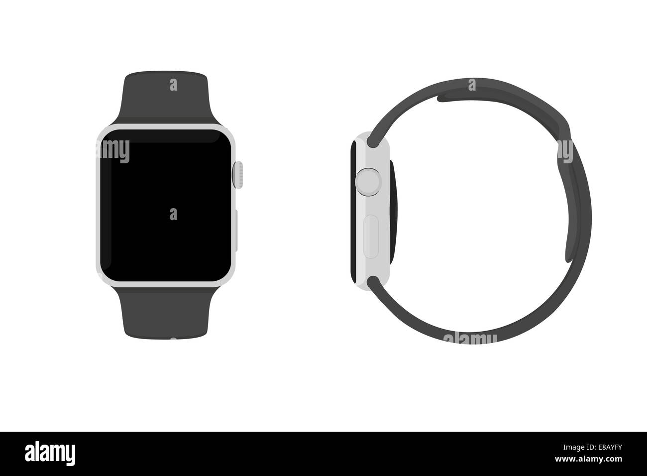 White apple watch Black and White Stock Photos & Images - Alamy