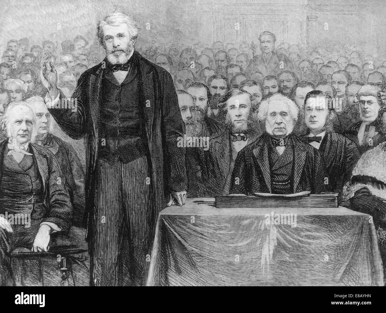THOMAS CARLYLE (1795-1881) Giving his inaugural lecture as Lord Rector ...