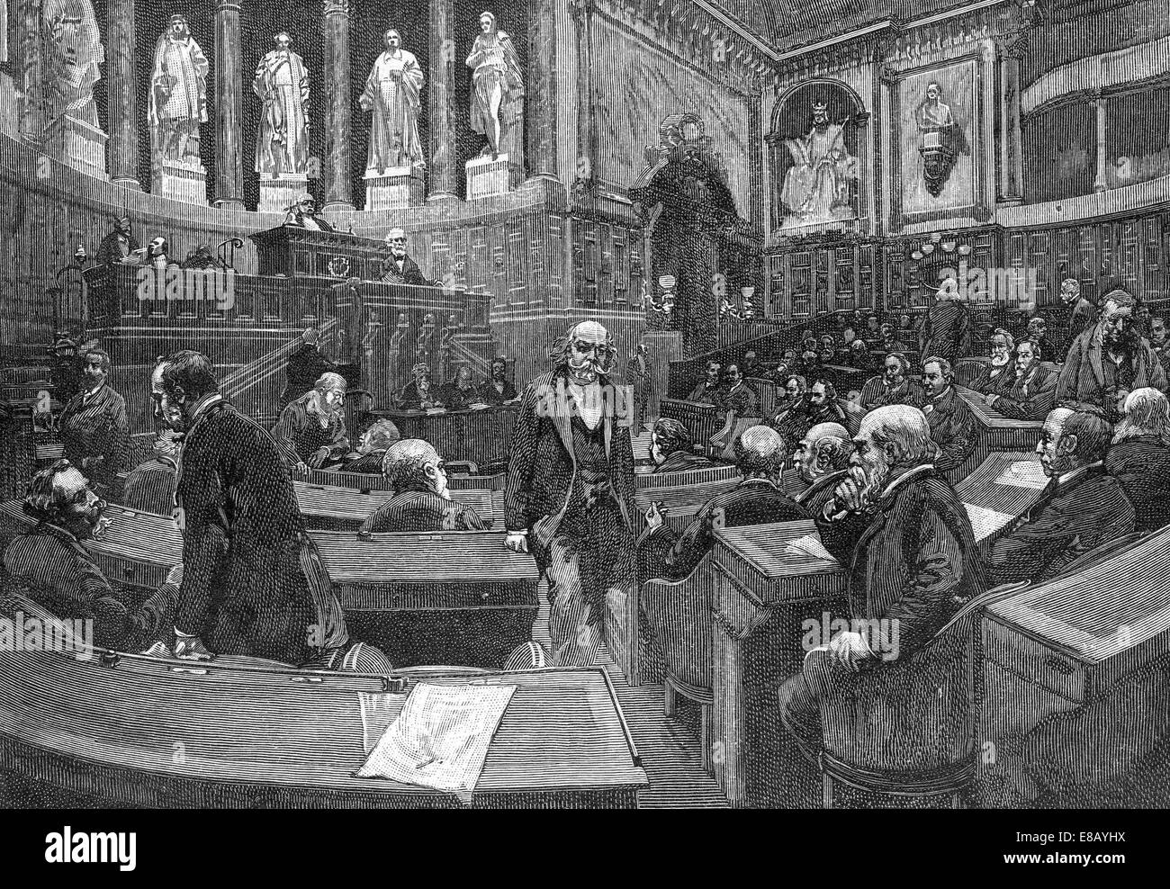 FRENCH SENATE HOUSE, Luxembourg Palace, Paris,1875 Stock Photo - Alamy