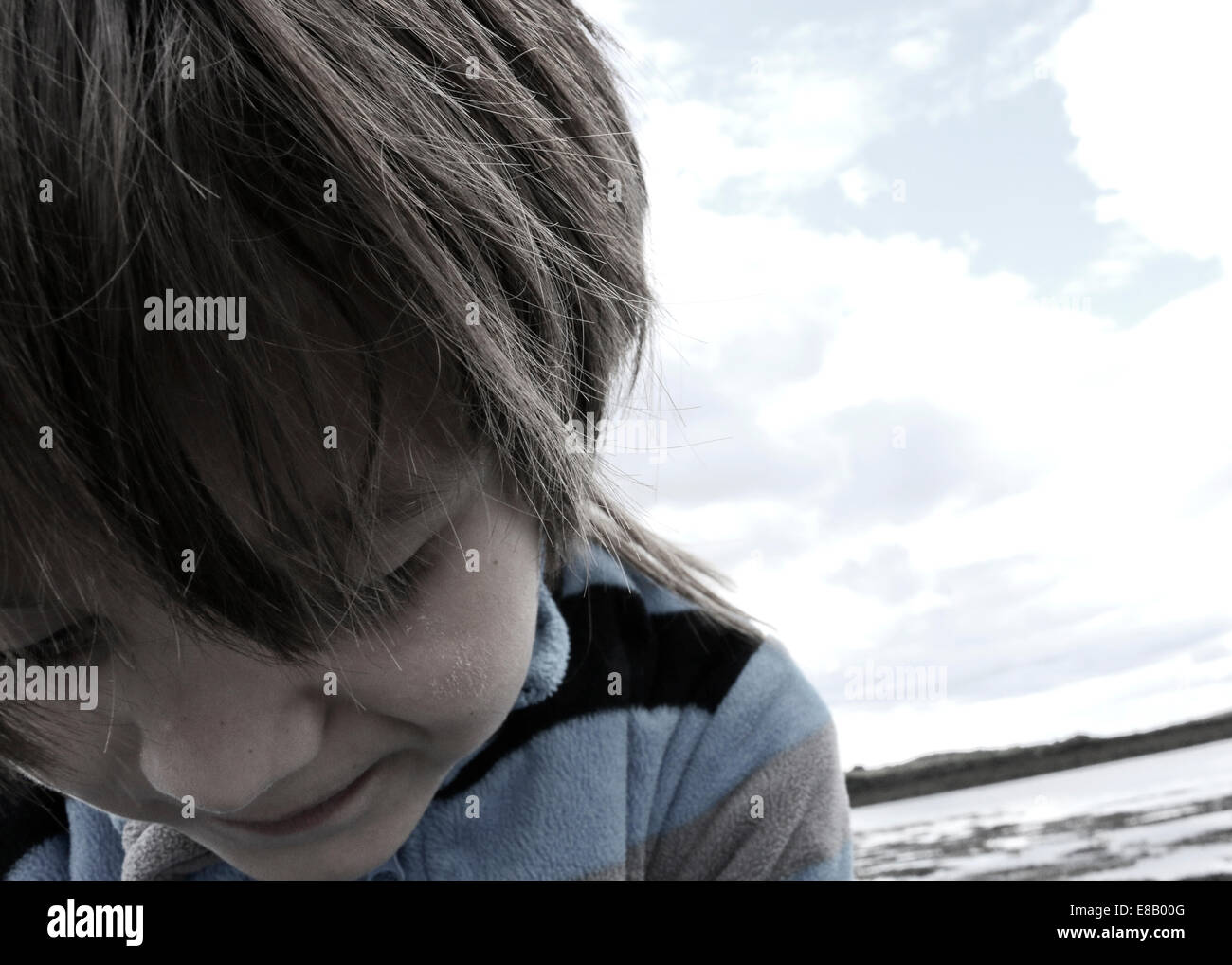 Portrait of a Boy in Nature Stock Photo - Alamy