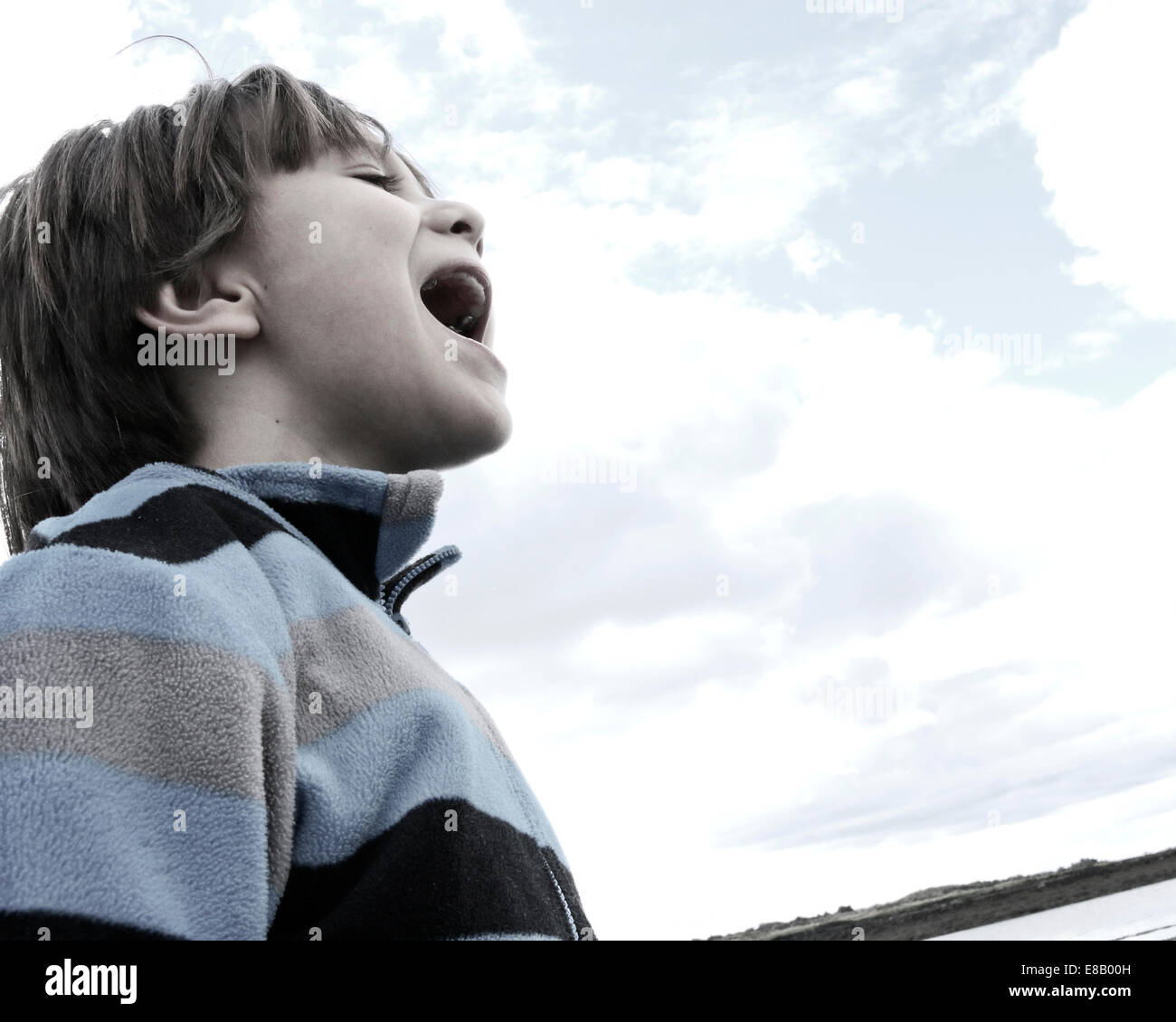 Portrait of a Boy in Nature Stock Photo - Alamy