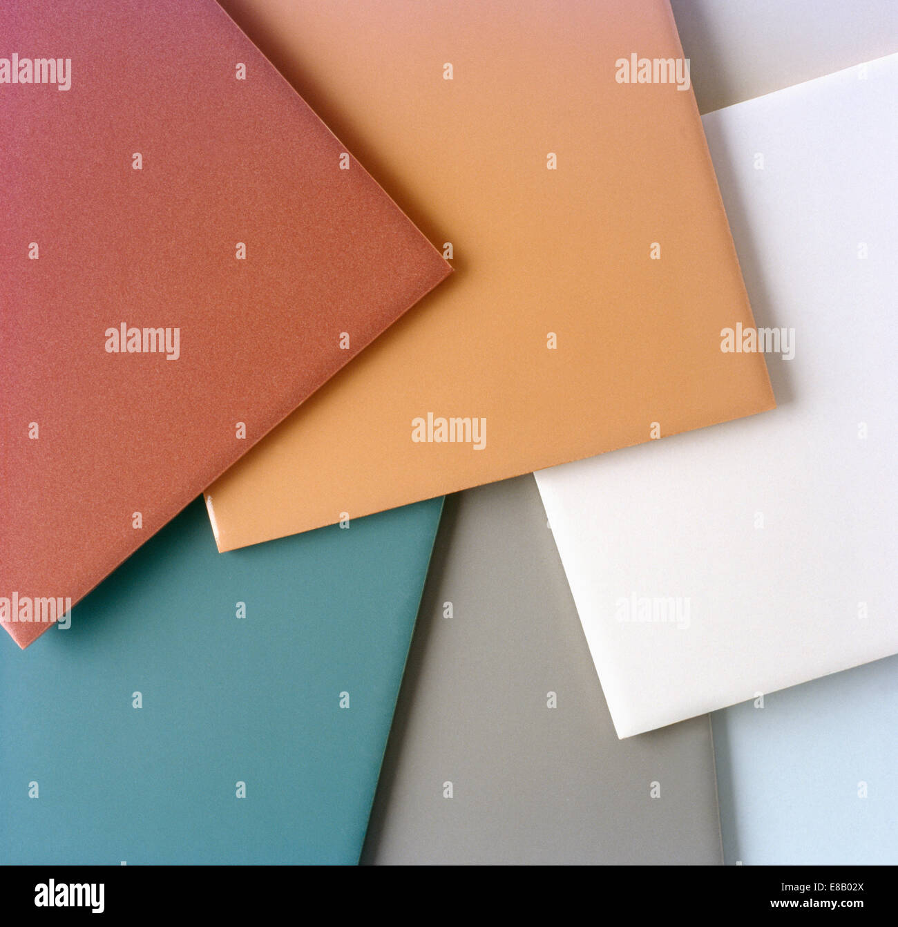 Close-up of coloured ceramic tiles Stock Photo - Alamy