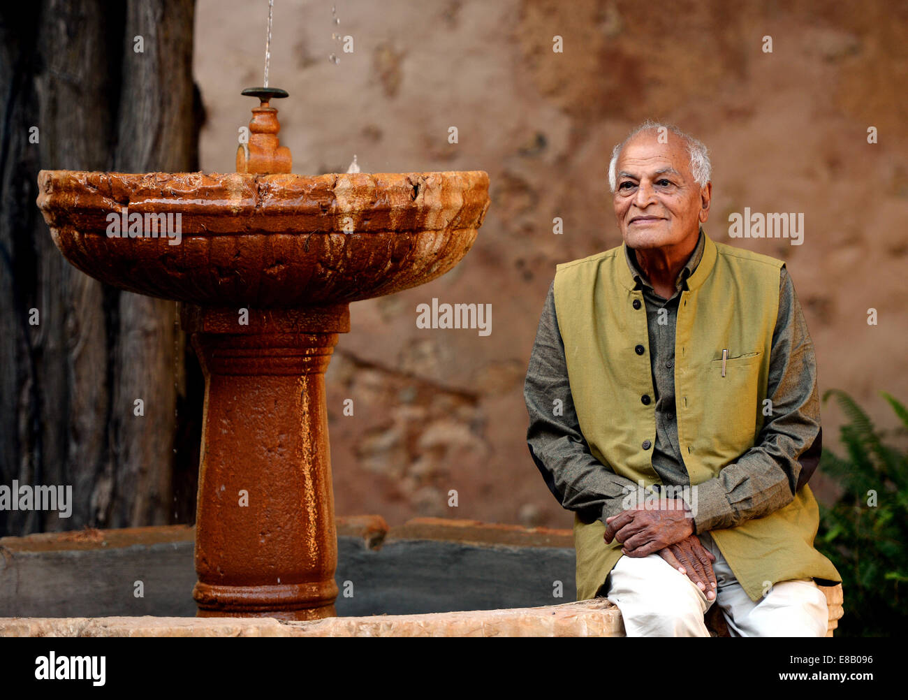 The Indian activist Satish Kumar gives a speech in Mallorca of the ...
