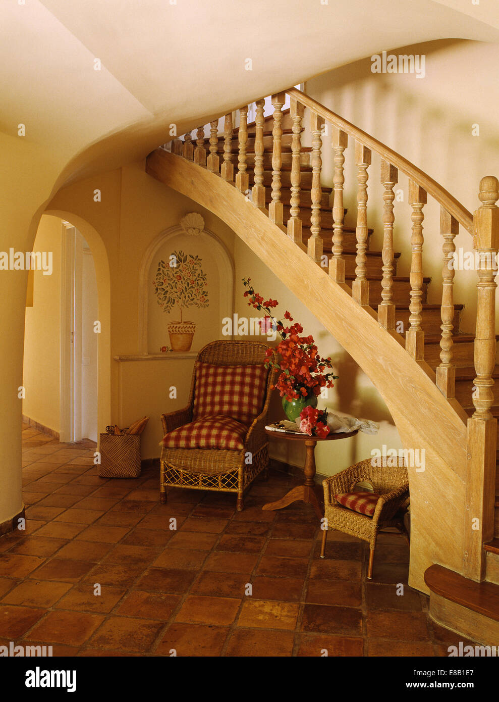 Staircase hall terracotta floor tiles hi-res stock photography and ...