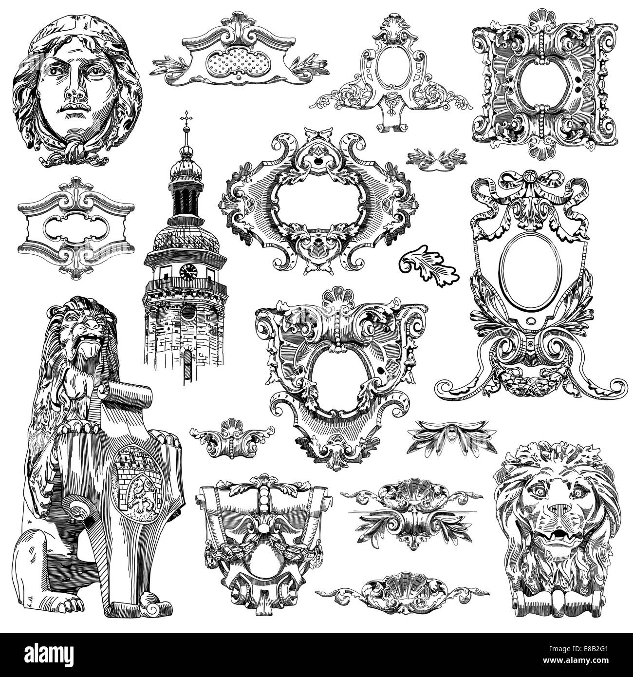 Heraldic sculpture Black and White Stock Photos & Images - Alamy