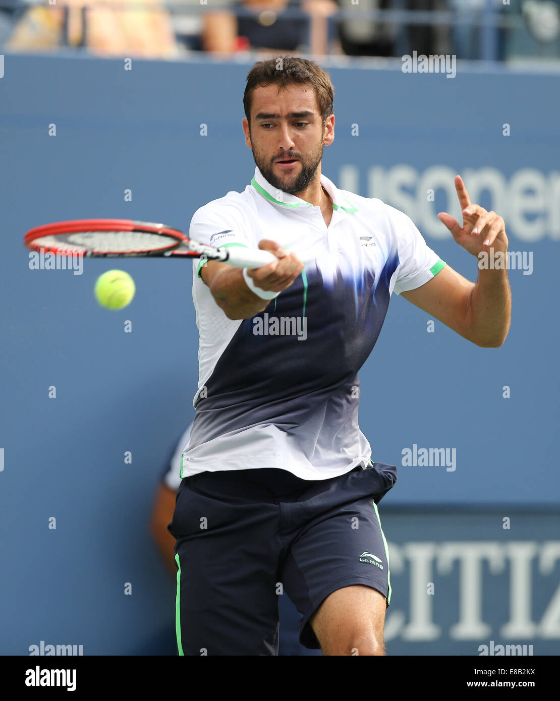 Marin Cilic (CRO) in action at the US Open Championships 2014 in New ...