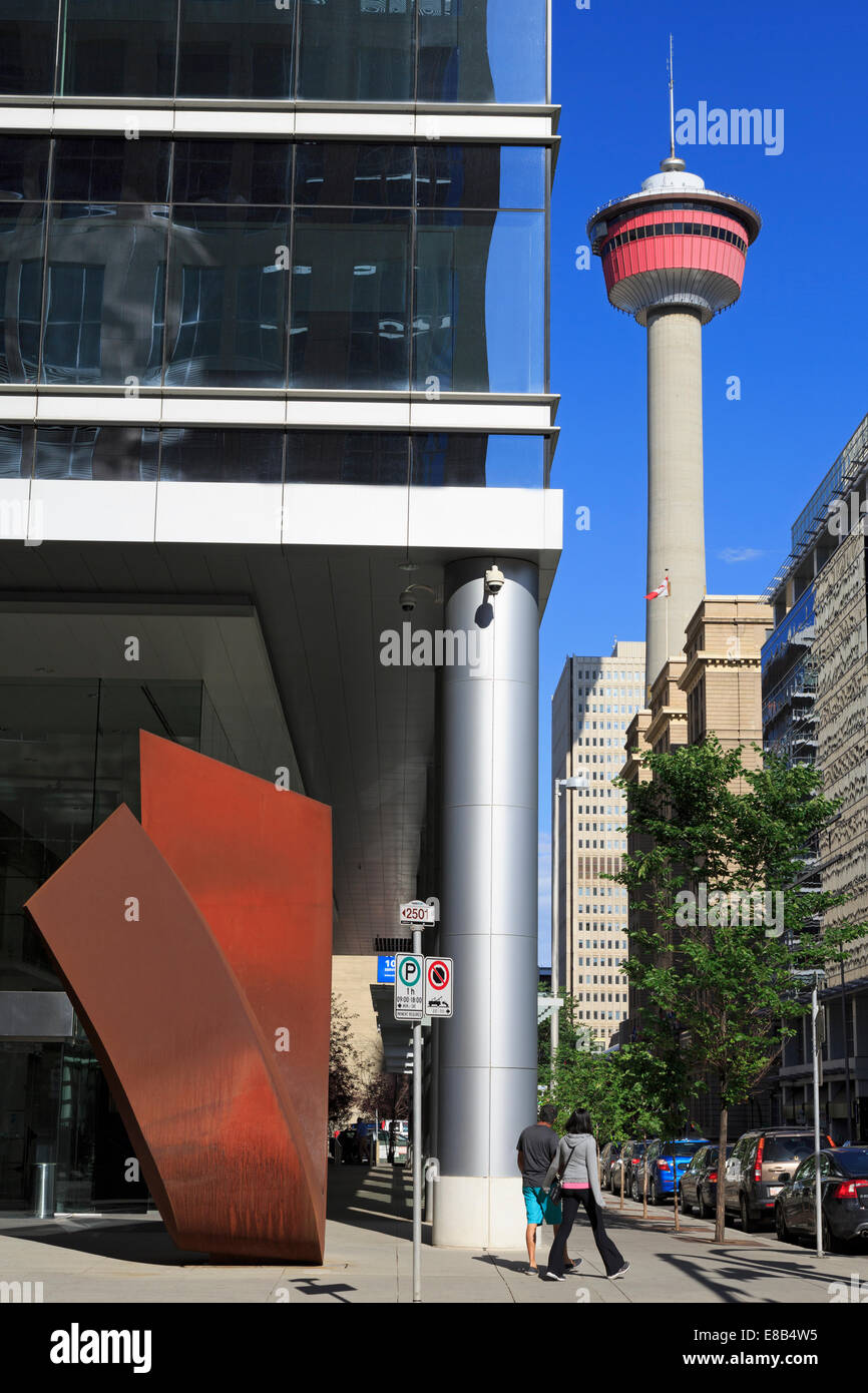 Calgary Tower on 9th Avenue, Calgary, Alberta, Canada Stock Photo - Alamy