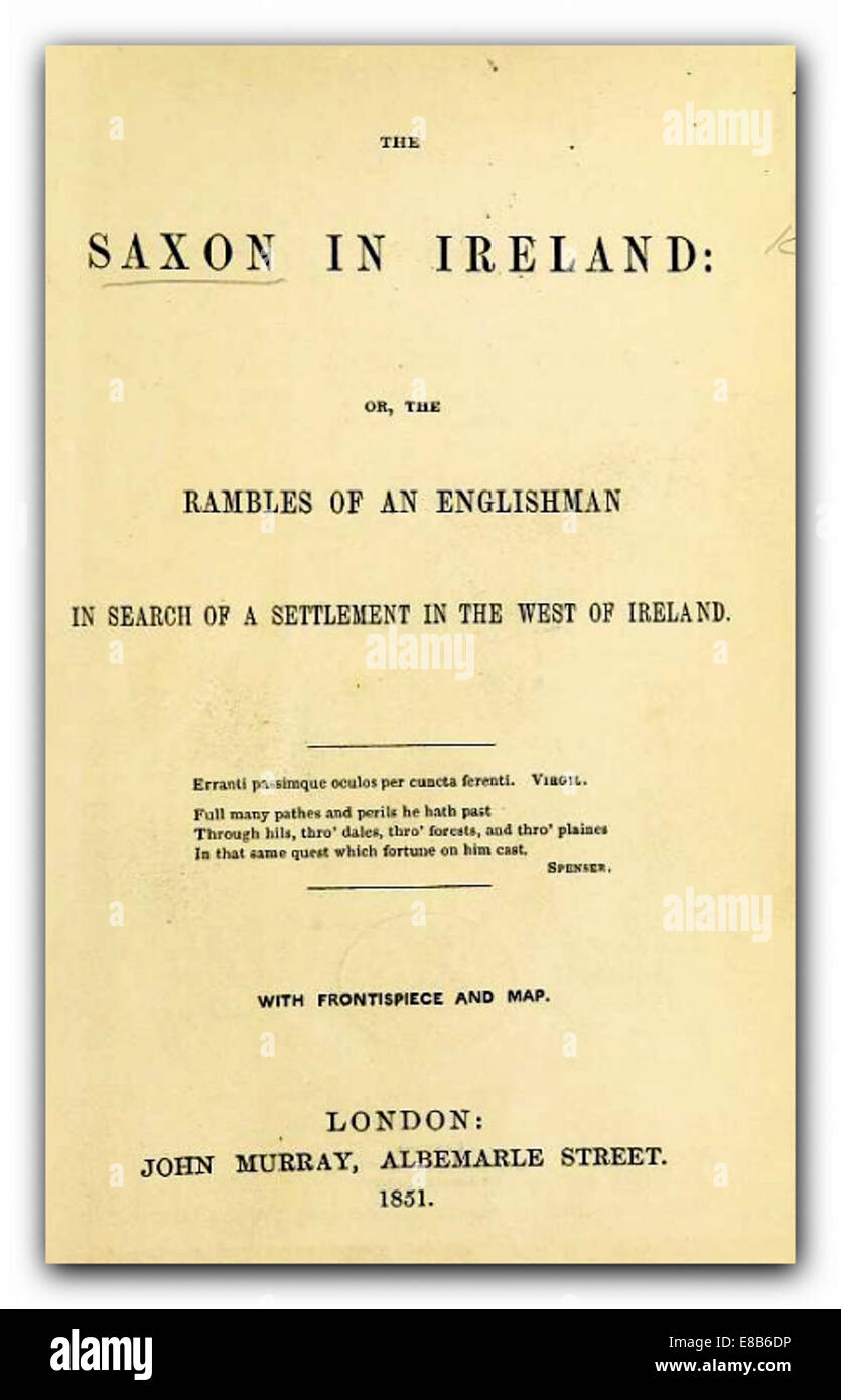 This 1851 illustration by Ashworth depicts the Saxons in Ireland ...