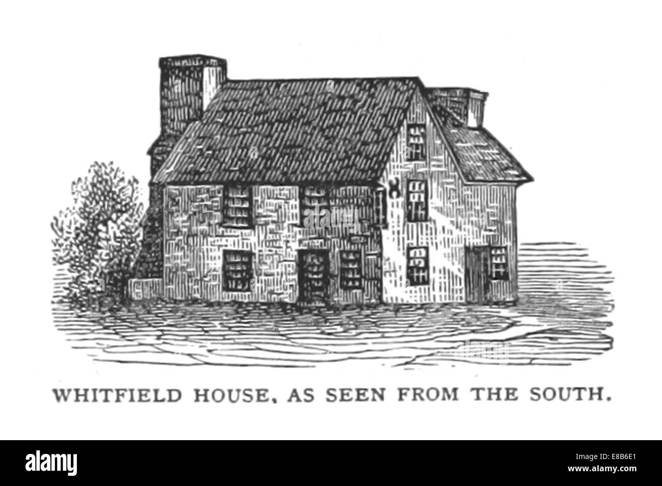 This 1881 illustration by Atwater depicts Whitfield's House as seen ...