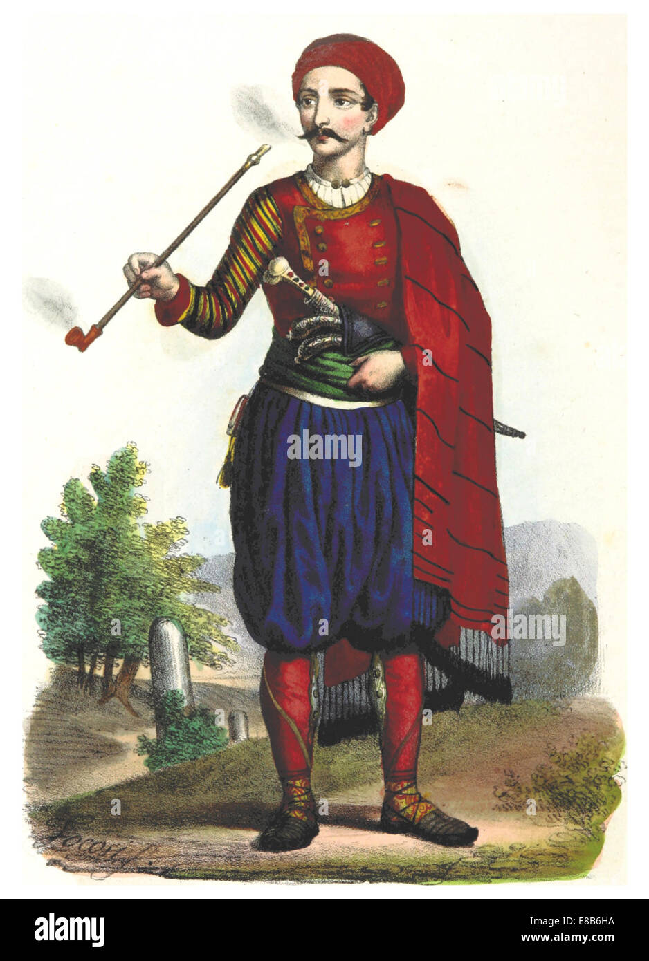 An 1846 illustration by Carrara depicting Dalmatia and its geography ...