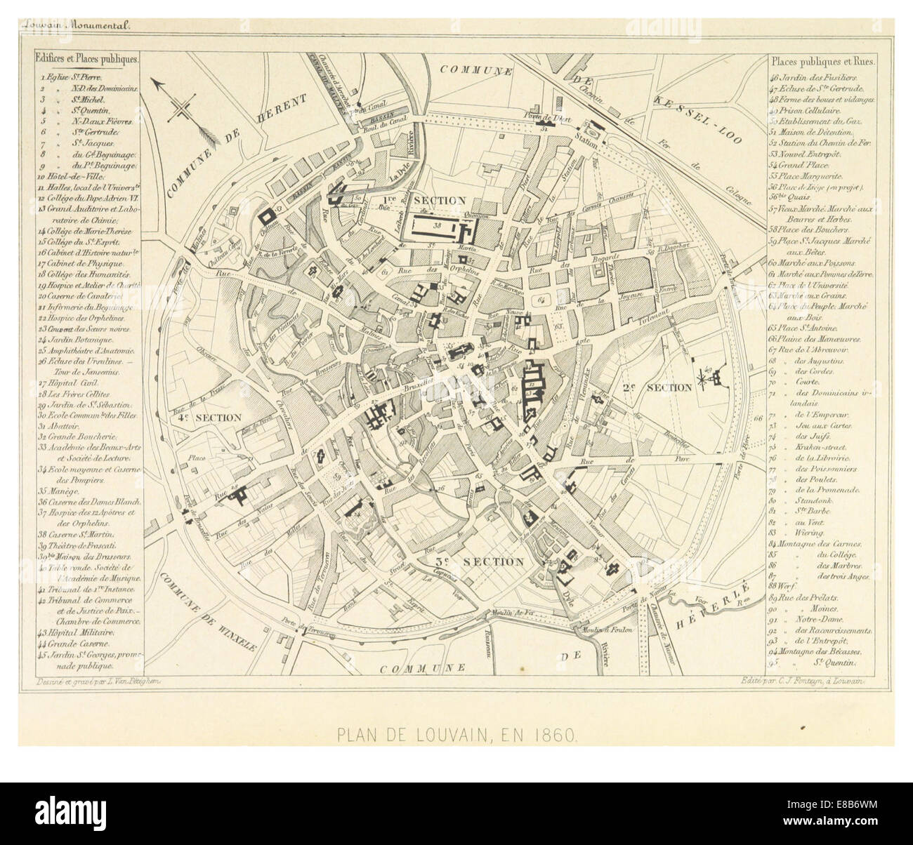 An 1860 illustration from the EVEN series, showing a map or sketch on ...
