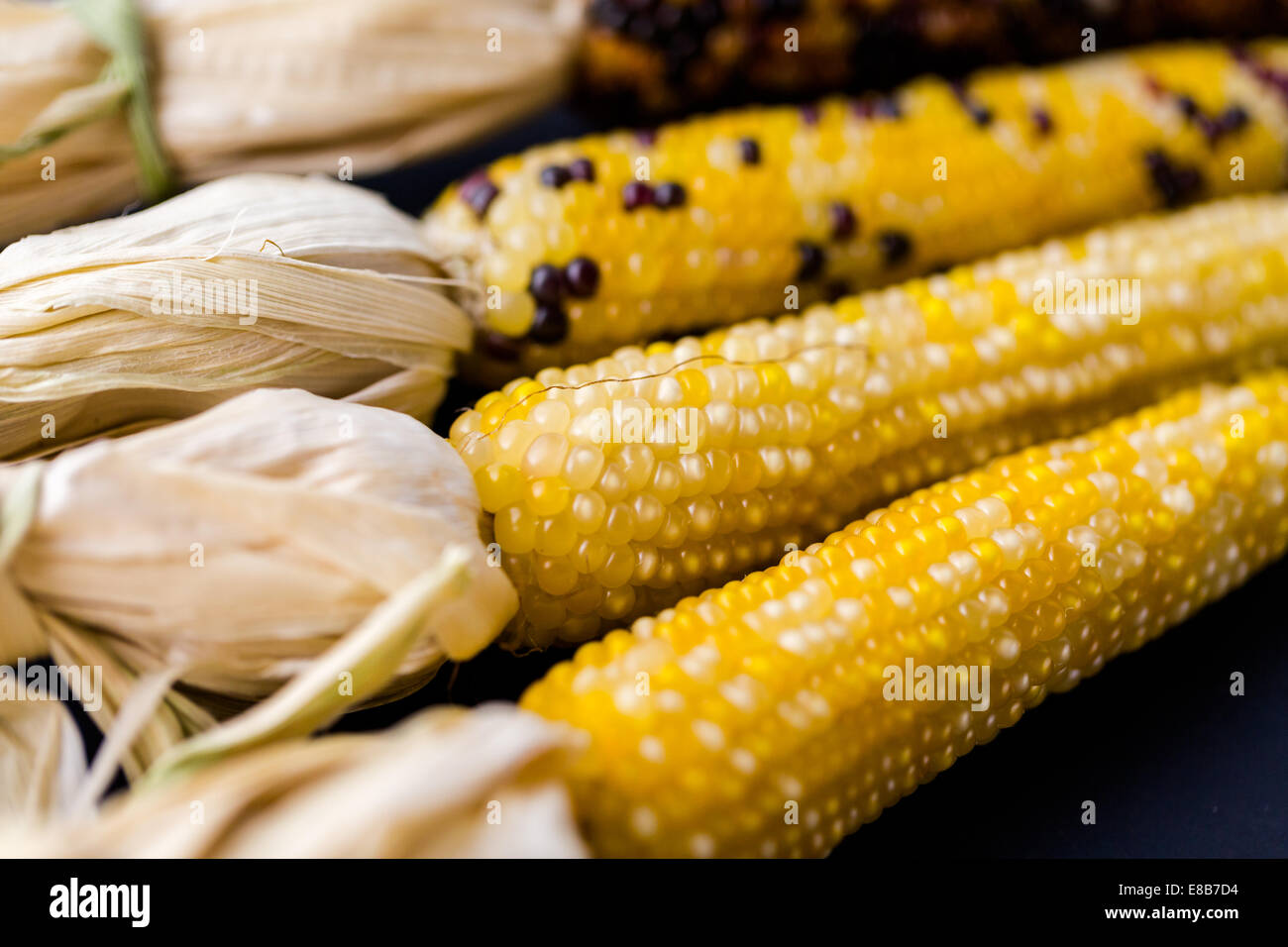 Multi colored indian corn made for Thanksgiving decoration Stock Photo ...