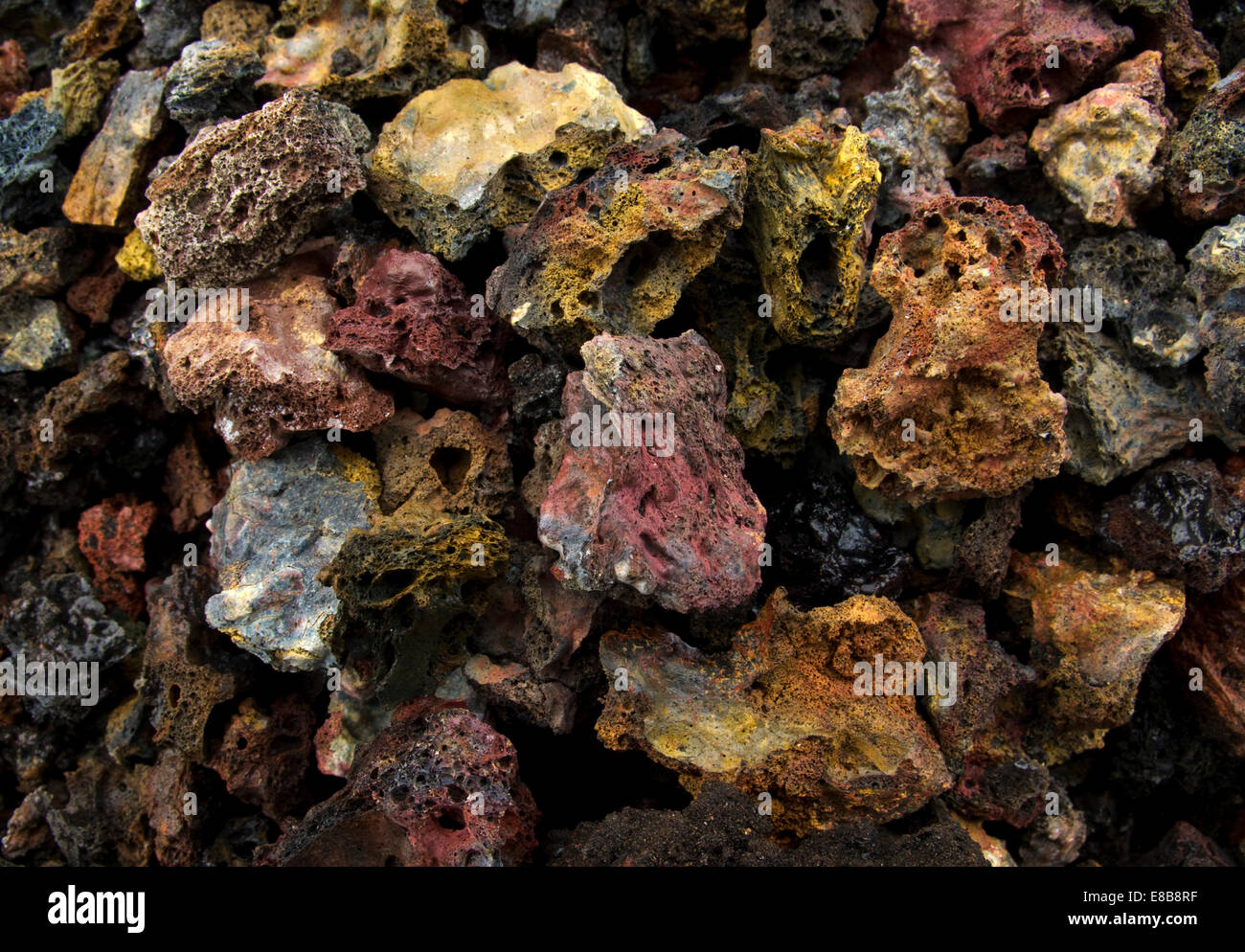 coloured lava, near Myvatn, Iceland Stock Photo - Alamy