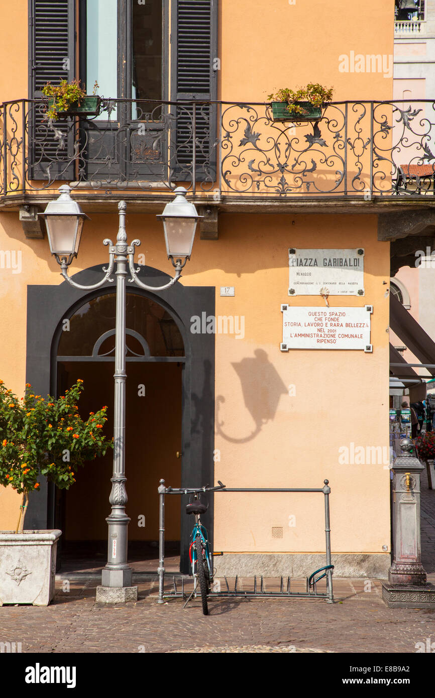 Detail from Piazza Garibaldi, Menaggio, Lake Como, Lombardy, Italy ...