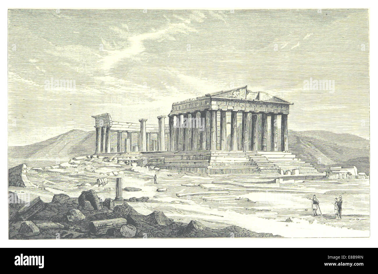 Parthenon Front Drawing Front View Of Parthenon Hi Res Stock