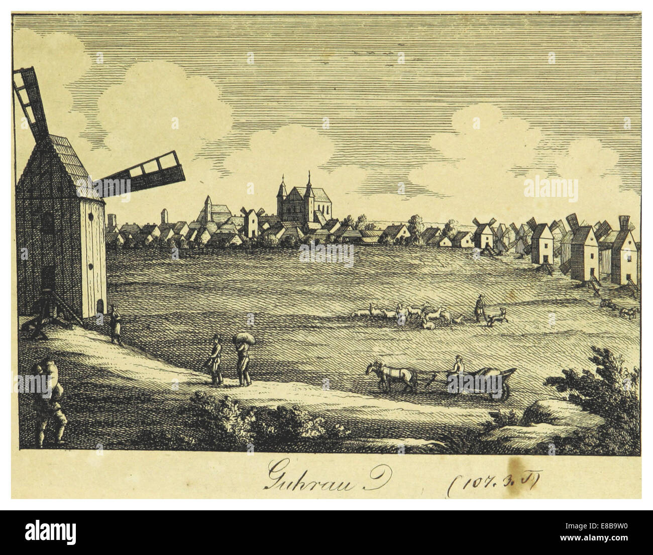 FISCHER, STUCKART(1812) Schlesien p008 - Suhrau Stock Photo - Alamy