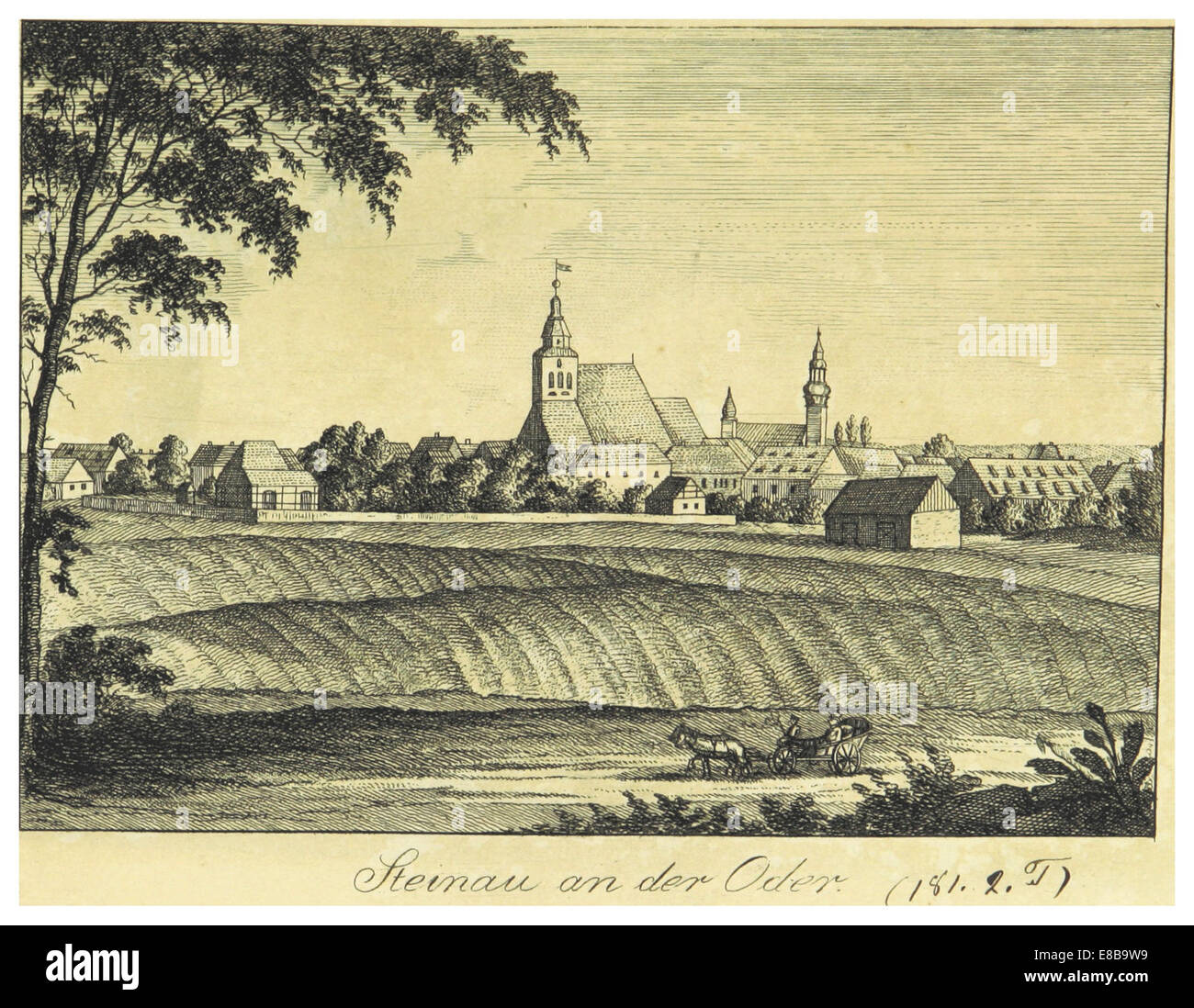 An 1812 map by Fischer and Stuckart depicting the town of Steinau an ...