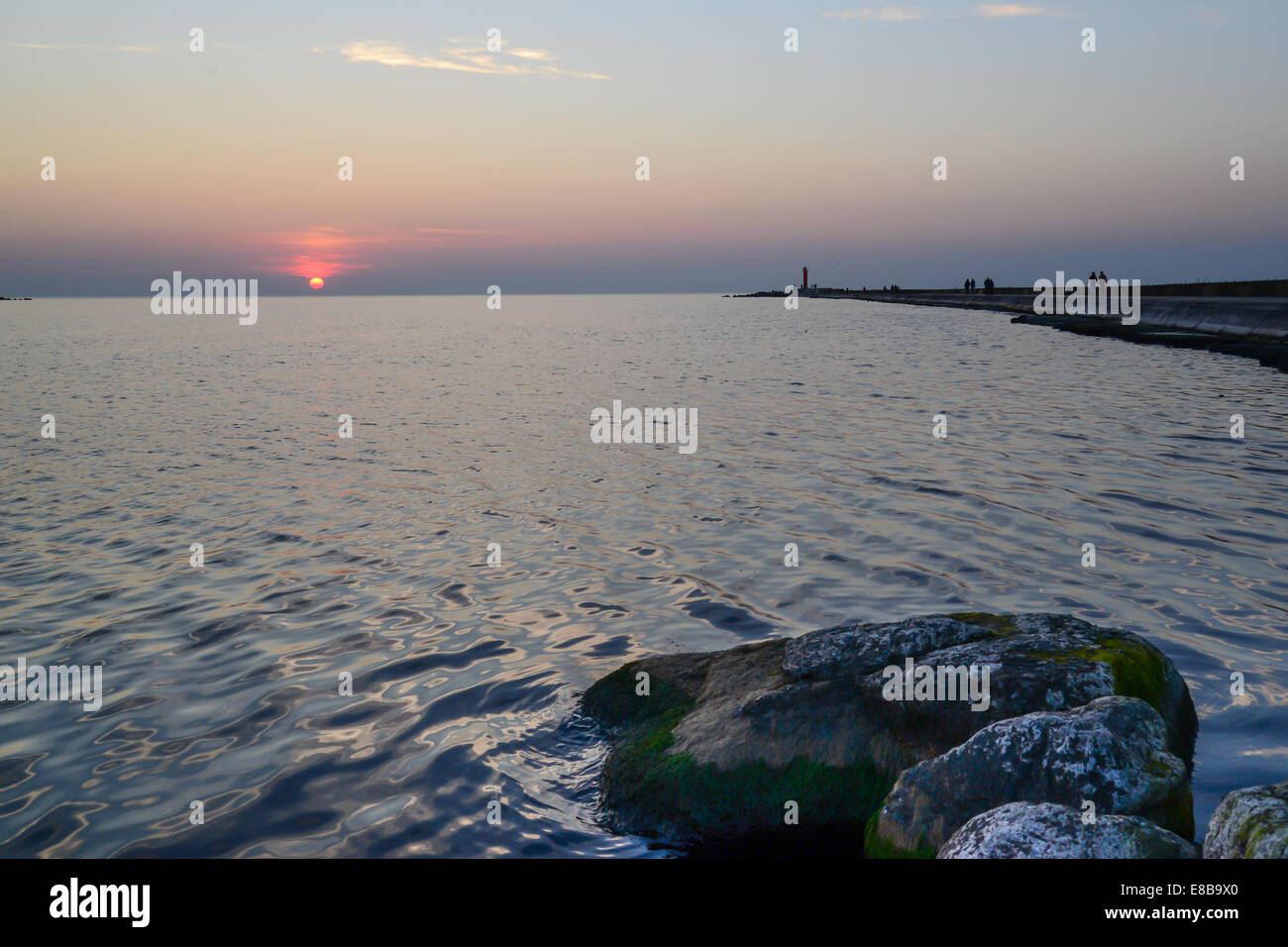 sunset sky at a pier Stock Photo - Alamy