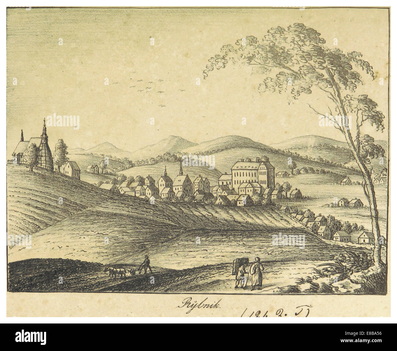 FISCHER, STUCKART(1819) Schlesien p048 - Rybnick Stock Photo - Alamy