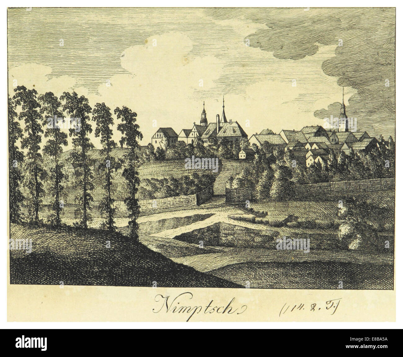 FISCHER, STUCKART(1819) Schlesien p056 - Nimptsch Stock Photo - Alamy