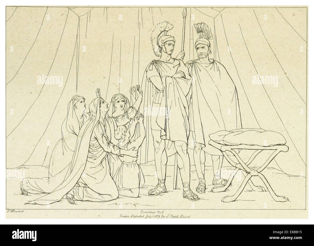 An illustration from Howard's 1828-1833 work, depicting a scene from ...