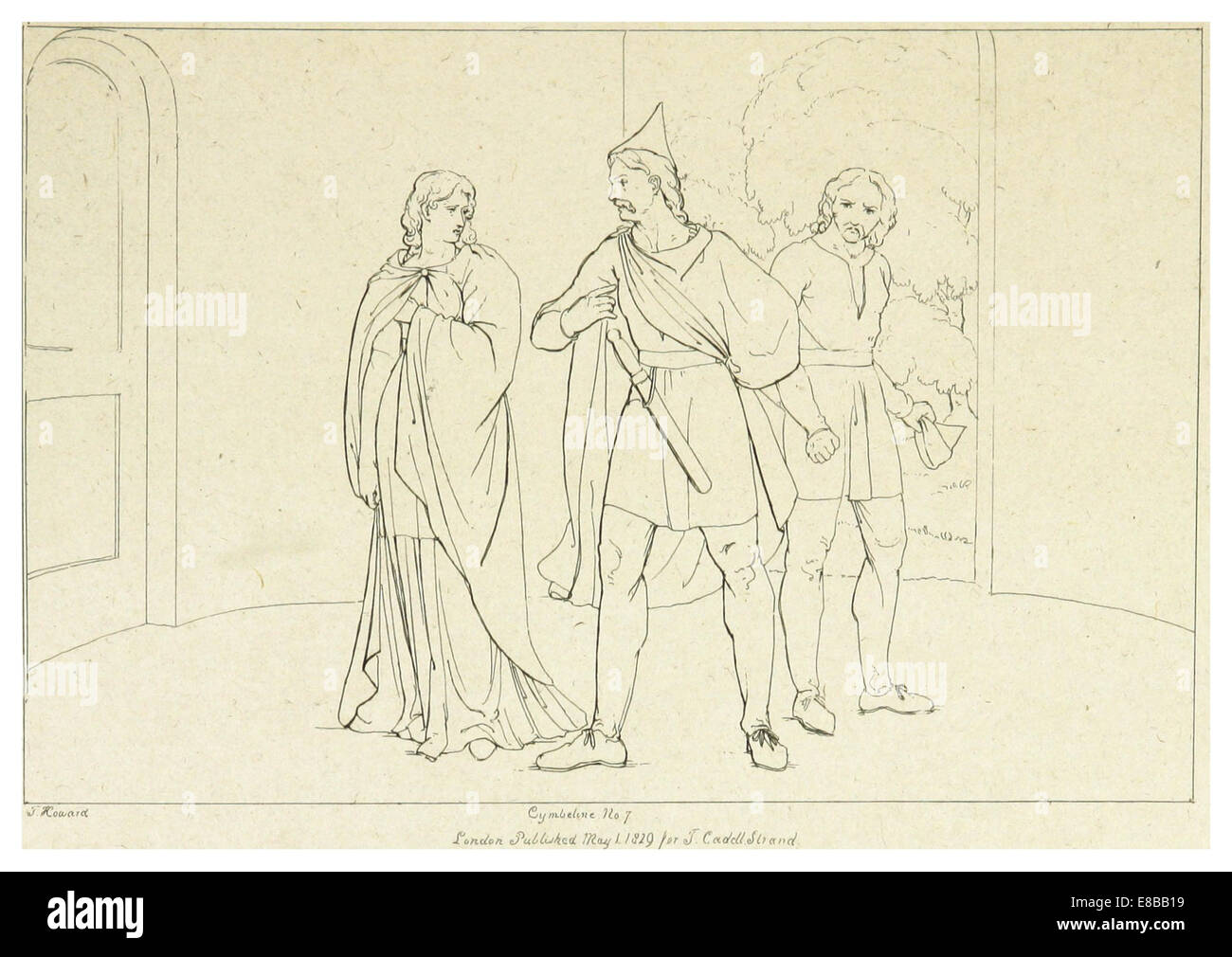 This 1828-33 illustration from *Shakespeare's Cymbeline* shows scenes ...