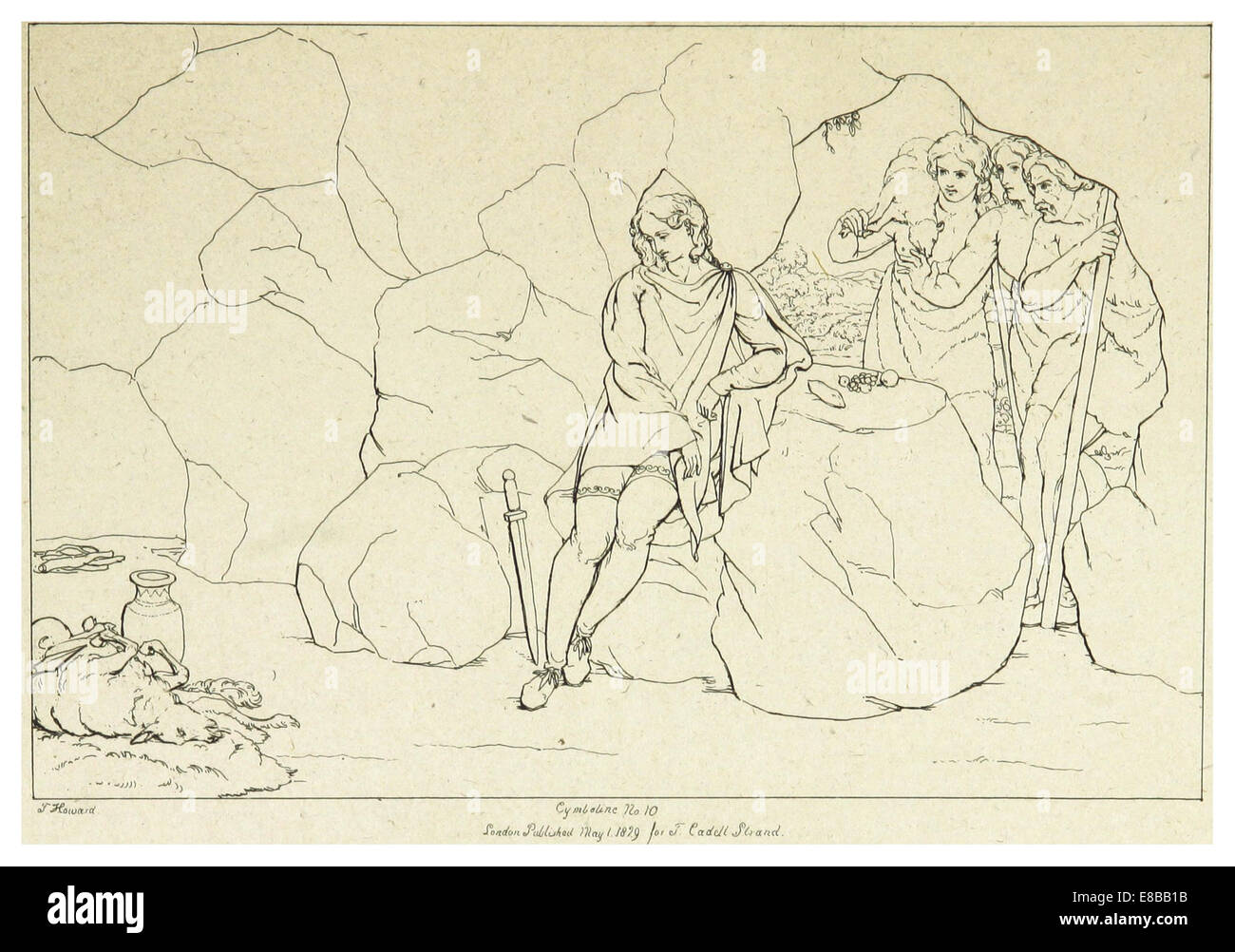 An illustration from Howard’s 1828-33 edition of *Cymbeline* by William ...