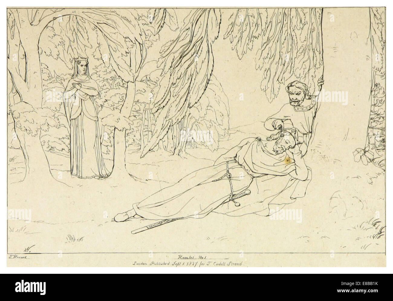 An illustration from Howard's 1828-1833 edition of Shakespeare's Hamlet ...
