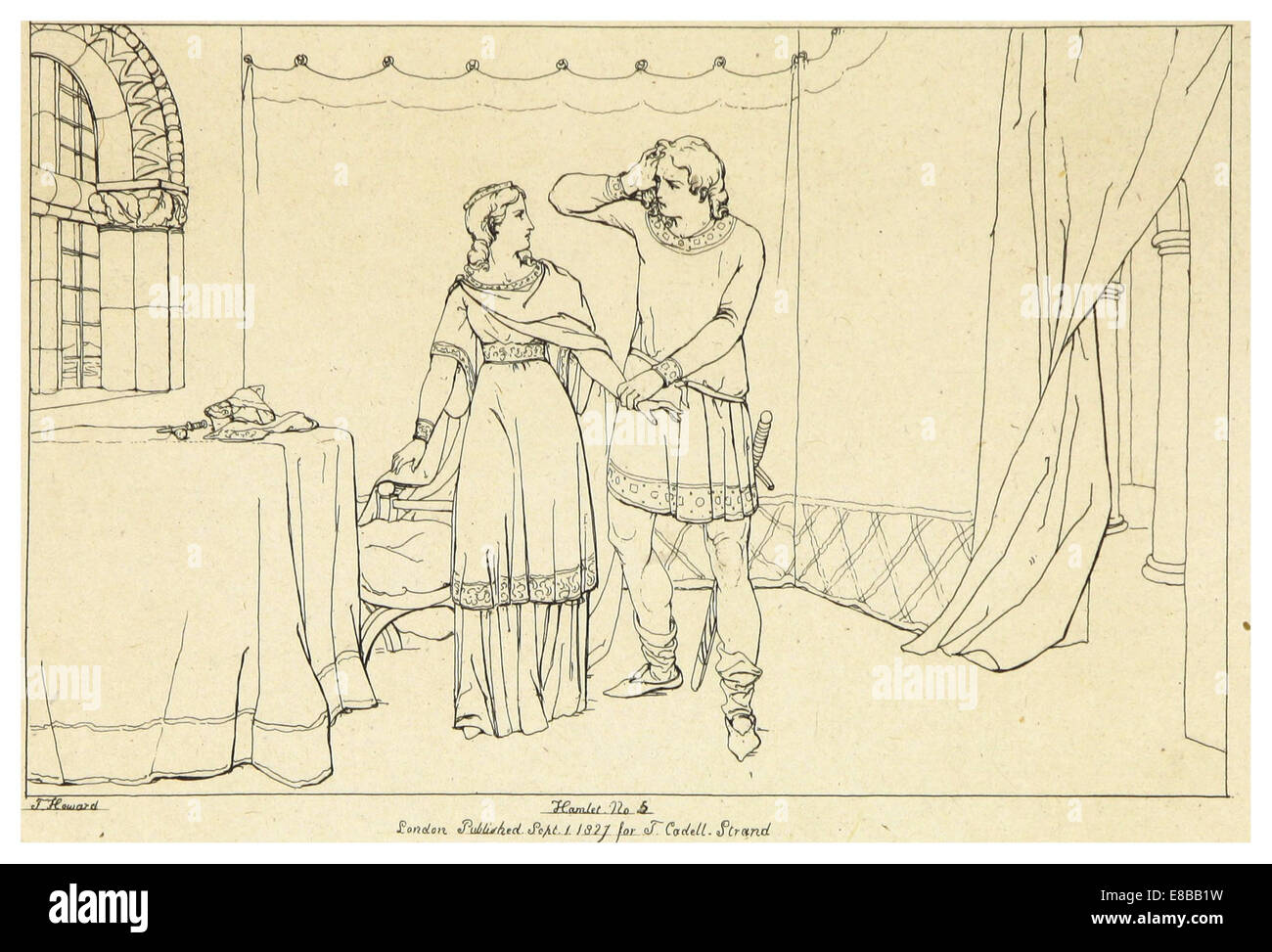 HOWARD(1828-33) Shakspeare, Hamlet, vol5, p187 Stock Photo - Alamy