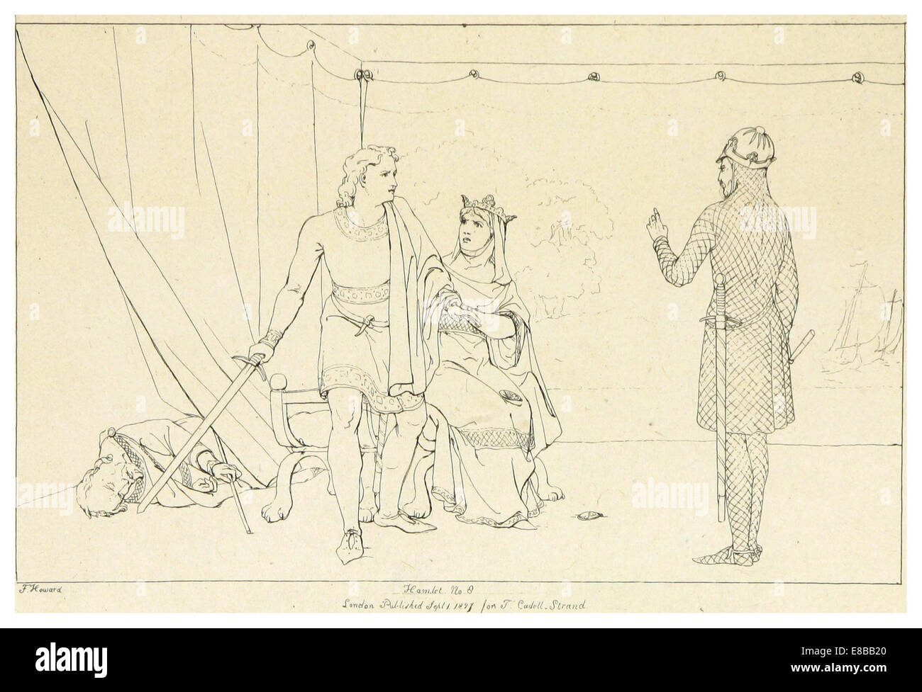 HOWARD(1828-33) Shakspeare, Hamlet, vol5, p193 Stock Photo - Alamy