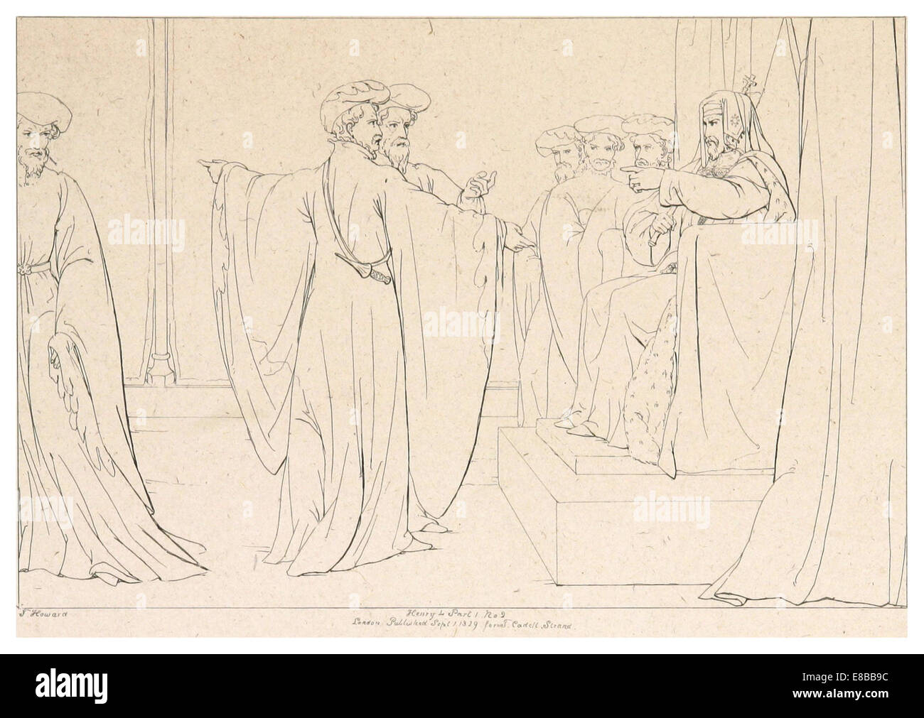 An illustration from Howard's 1828-33 edition of Shakespeare's *Henry ...