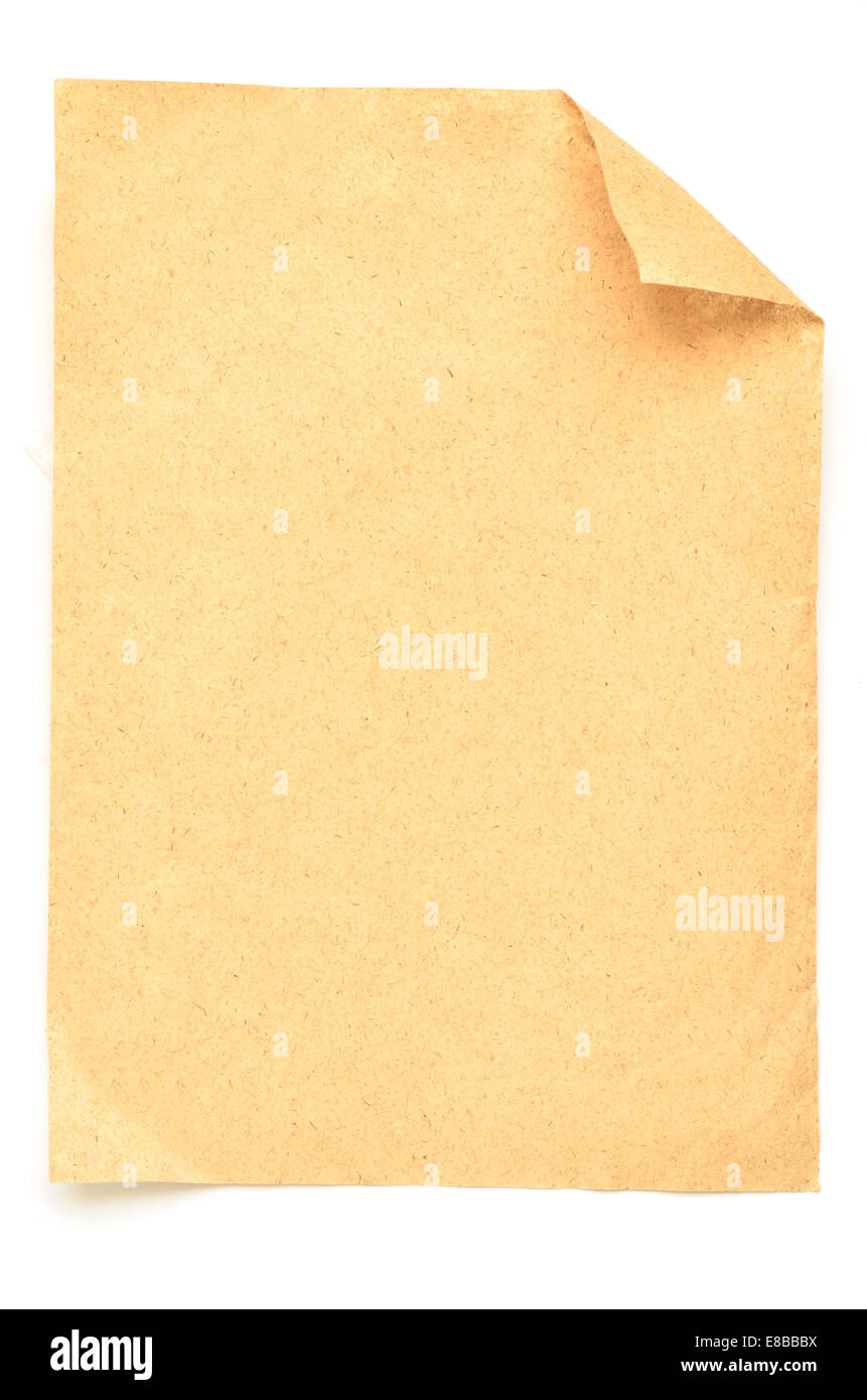 Vintage paper isolated on Cut Out Stock Images & Pictures - Alamy
