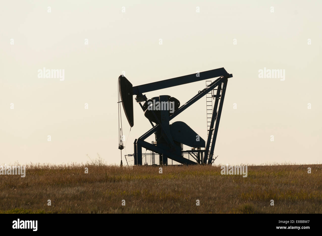 Elk203-6572 Canada, Alberta, Drumheller, oil well rocker pump Stock ...