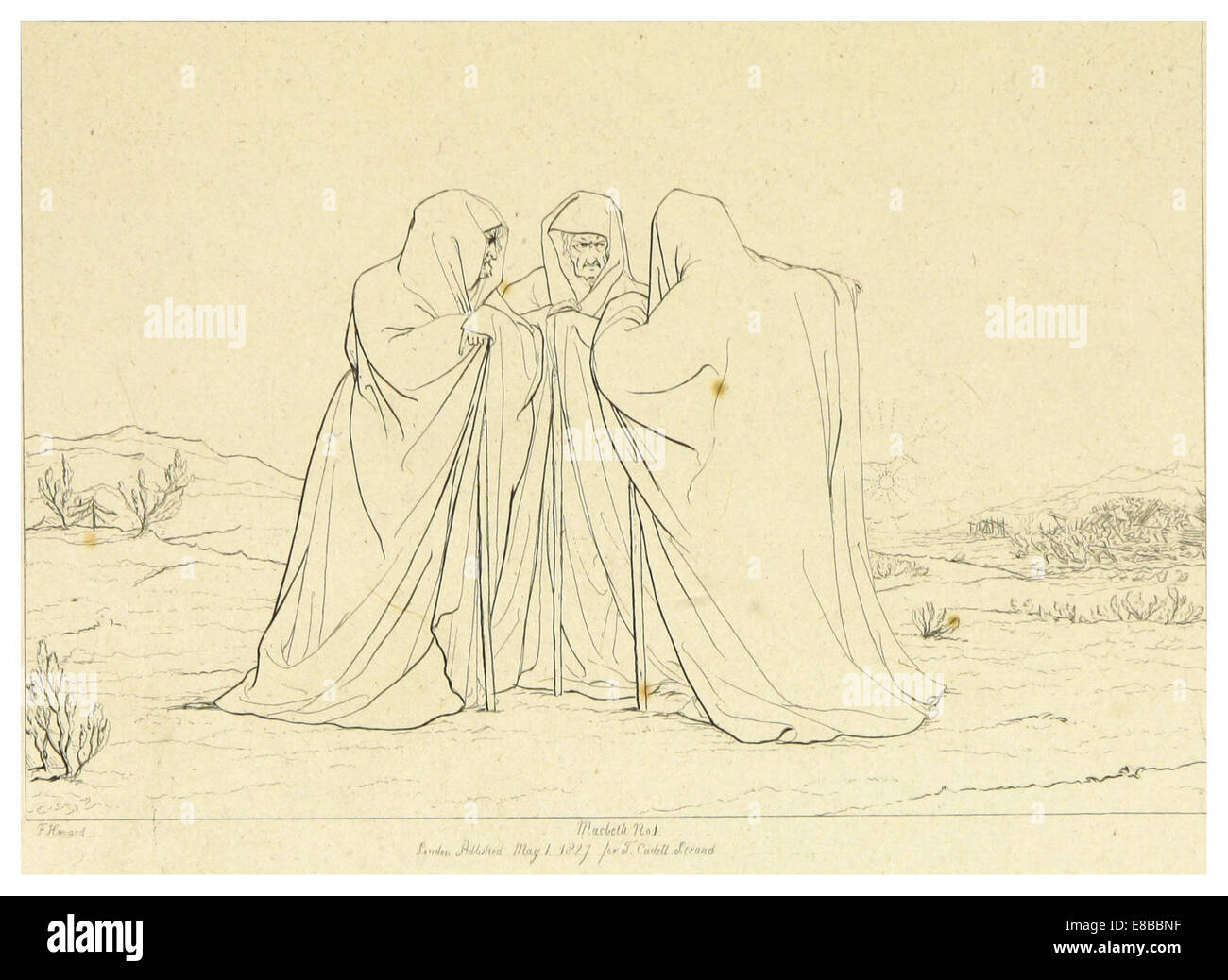 An 1833 illustration by Frank Howard from 'The Spirit of the Plays of ...