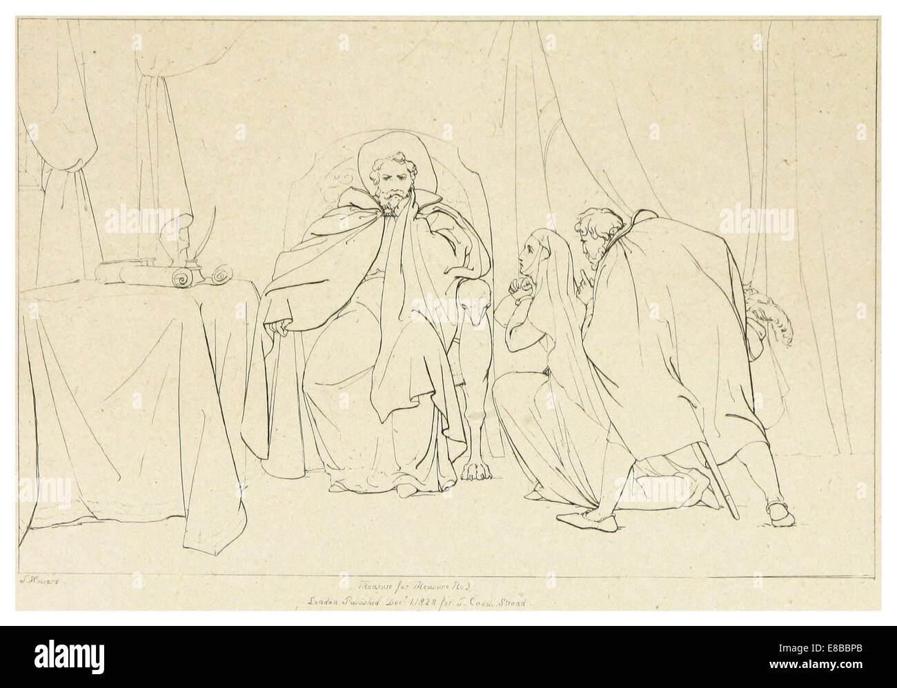 An 1828-33 illustration by Howard from Shakespeare's 'Measure for ...
