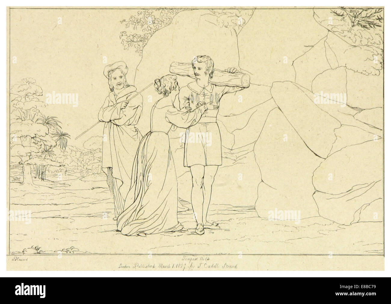 HOWARD(1828-33) Shakspeare, The Tempest, vol1, p059 Stock Photo - Alamy