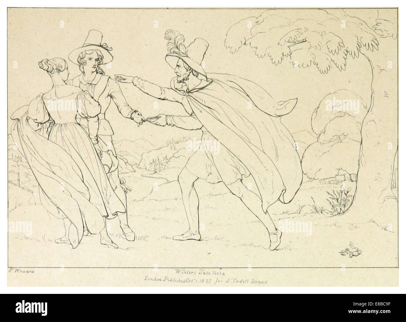 Vintage theatre scene illustration hi-res stock photography and images ...