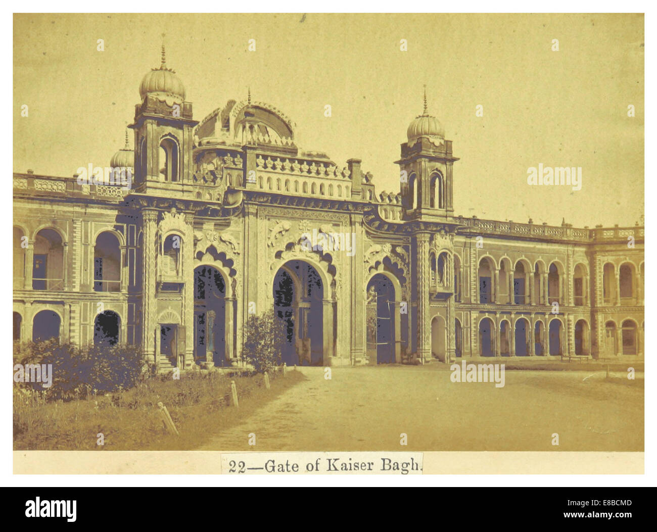 An illustration from the Lucknow Album, depicting the Gate of Kaiser ...