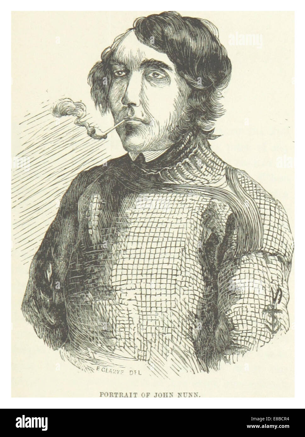 An 1850 illustration by Nunn featuring a subject or figure named John ...
