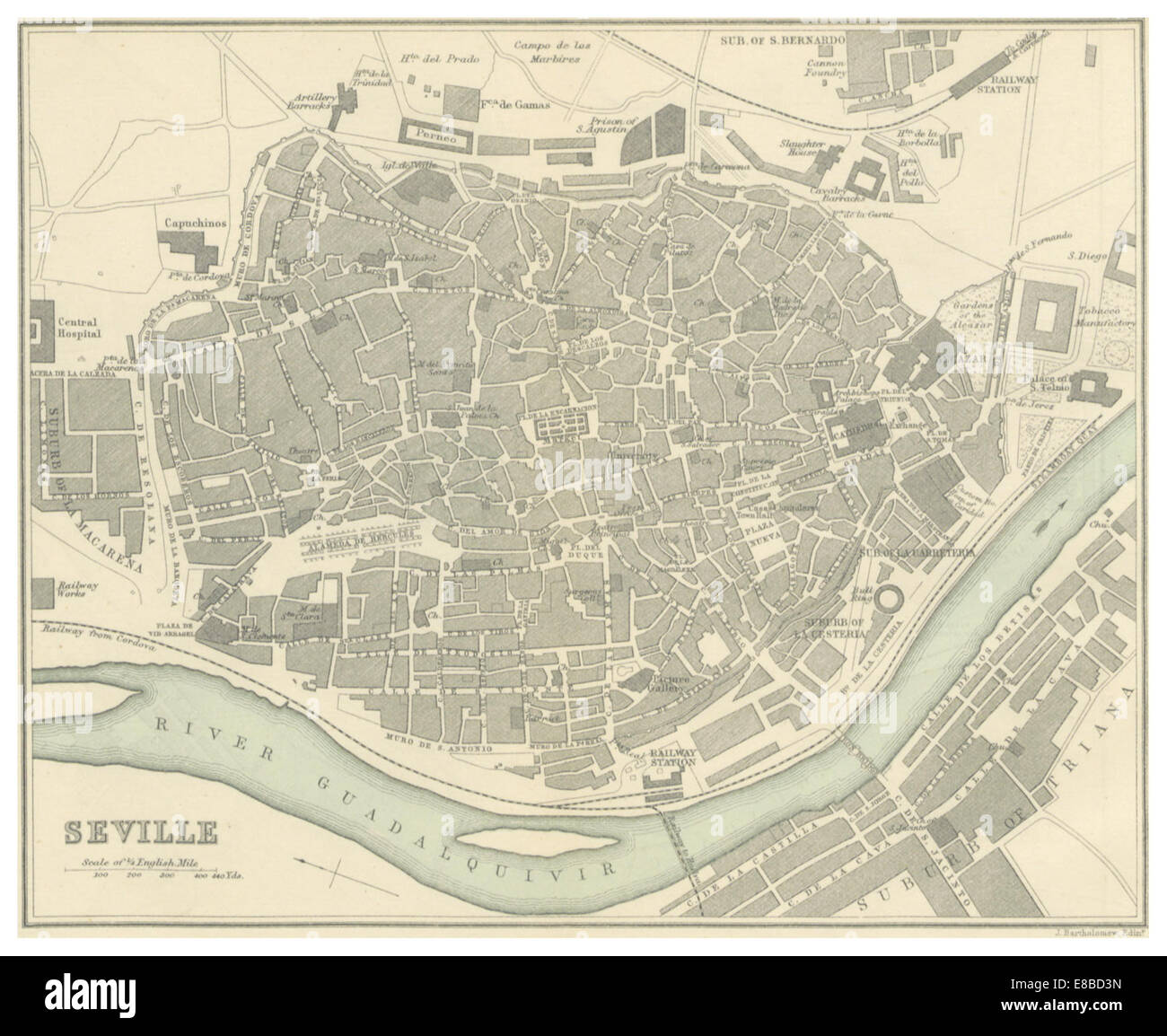 Seville spain map hi-res stock photography and images - Alamy